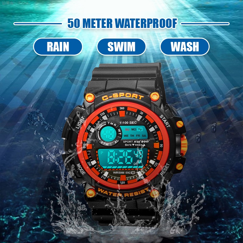 Big Digital Students Watch Shock Military Army Watch Water Resistant ...