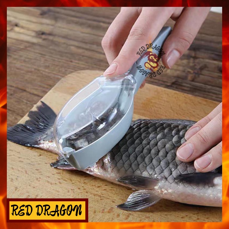 Household Kitchen Gadget Transparent Cover Fish Shaped Scraping Fish ...
