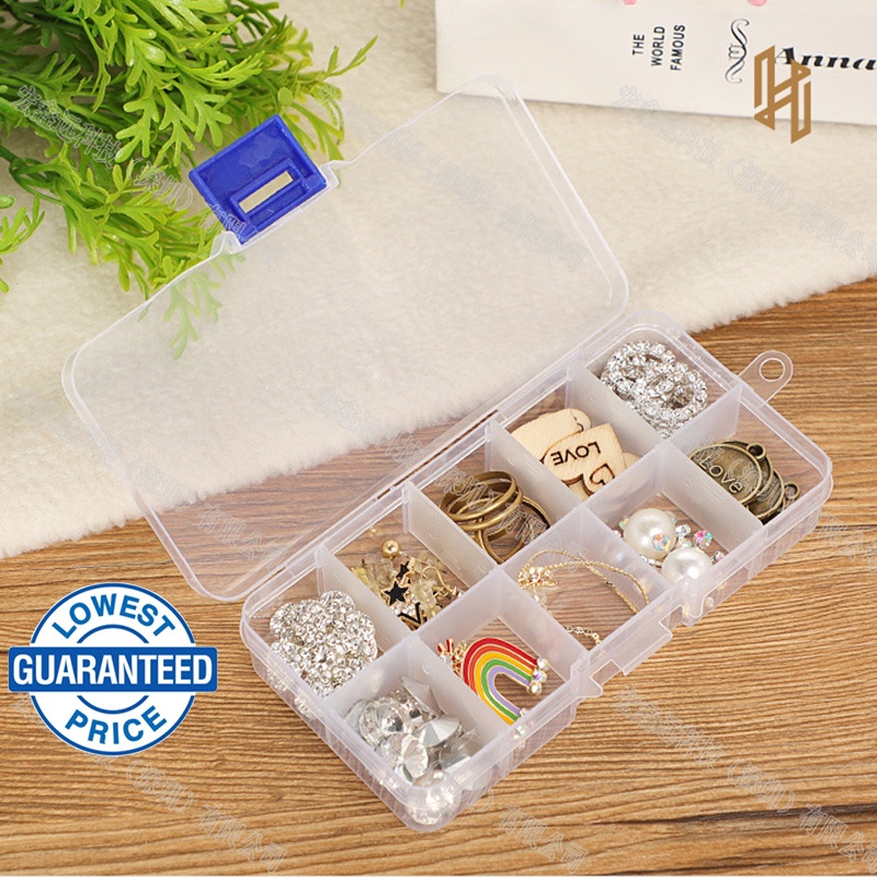 H 8&10 lattice earrings, rings and necklaces storage box rectangular ...