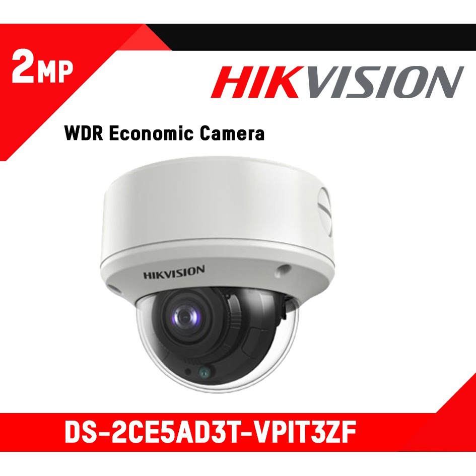 HIKVISION DS-2CE5AD3T-AVPIT3ZF 2 MP Ultra Low Light Vandal Motorized Varifocal Dome Camera ...