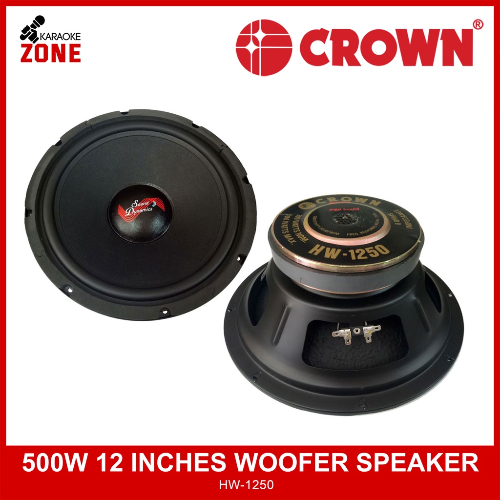 Crown HW-1250 / Crown Woofer Speaker / 12" 500 watts / original crown speaker | Shopee Philippines