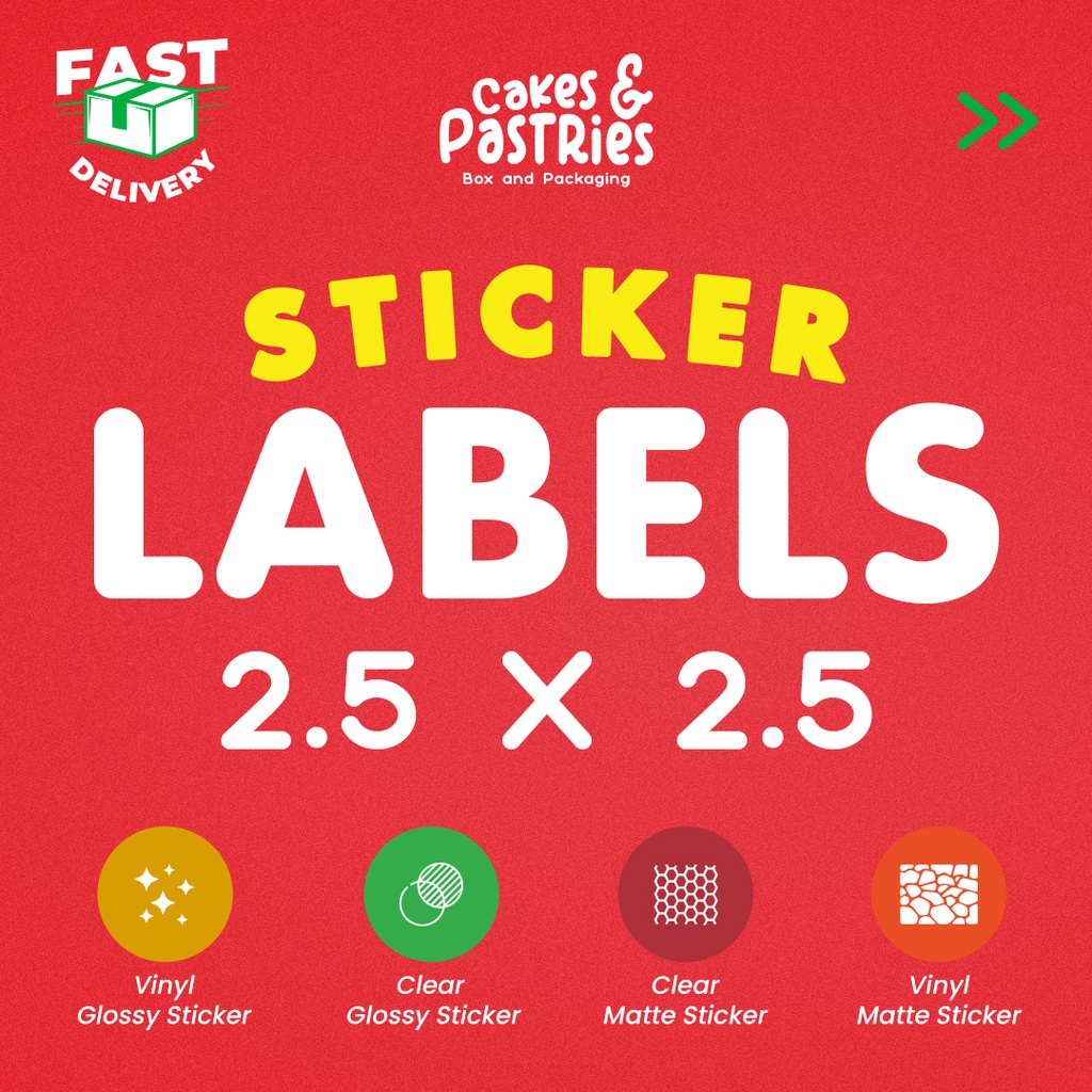 STICKER LABEL PRINT/LOGO STICKER 2.5X2.5 (RECTANGLE) PRE-CUT | Shopee ...