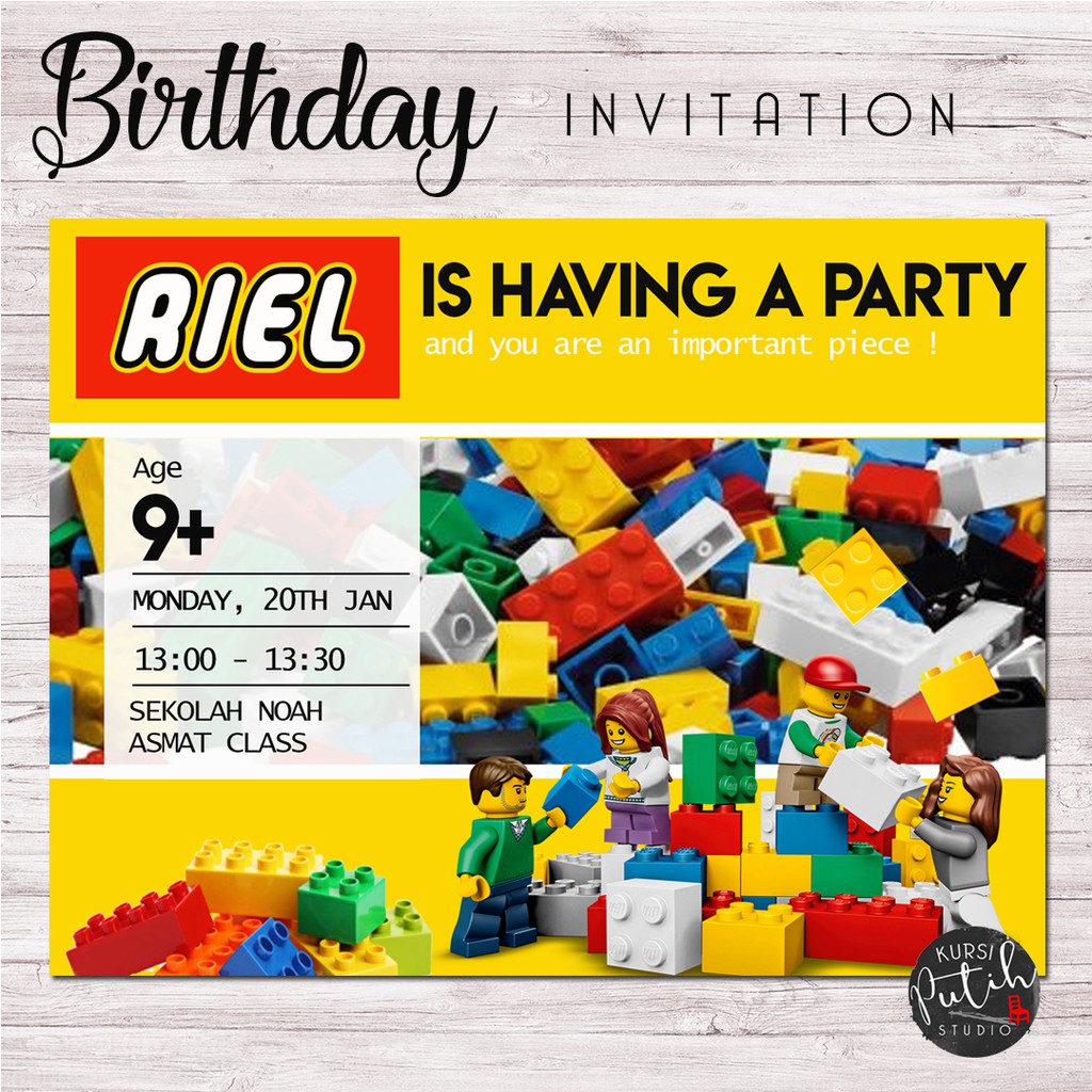 FREE PRINTABLE) – Lego Birthday Invitation Templates, 57% OFF