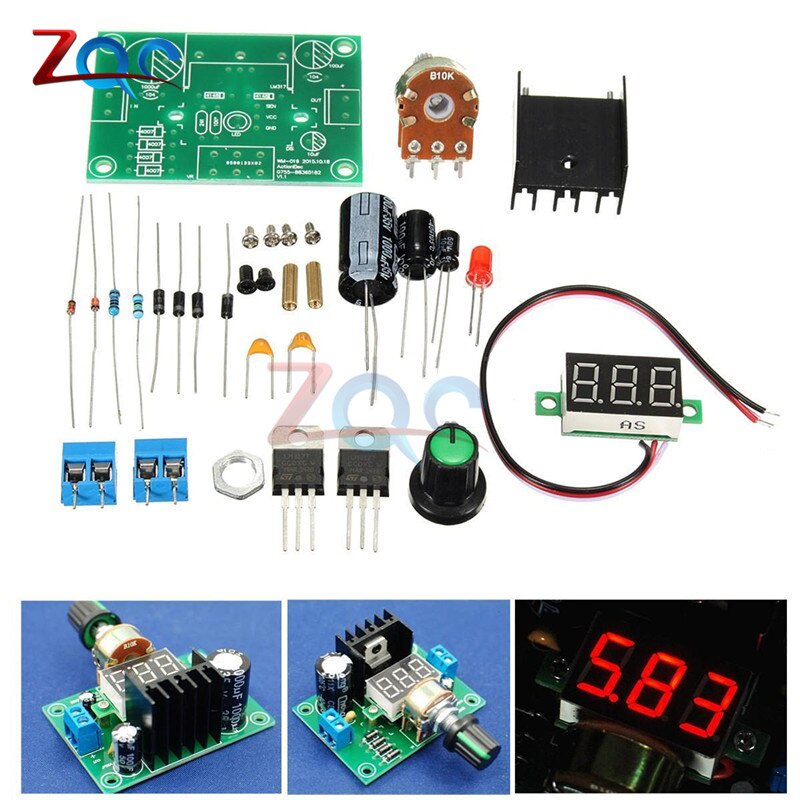 LM317 Adjustable Voltage Regulator Power Board kit Production ...