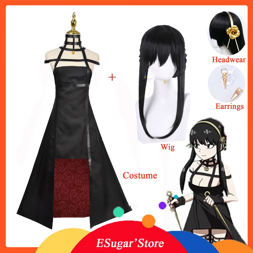 Anime spy x family Spy Family Yor Forger Cosplay Killer Assassin Gothic ...