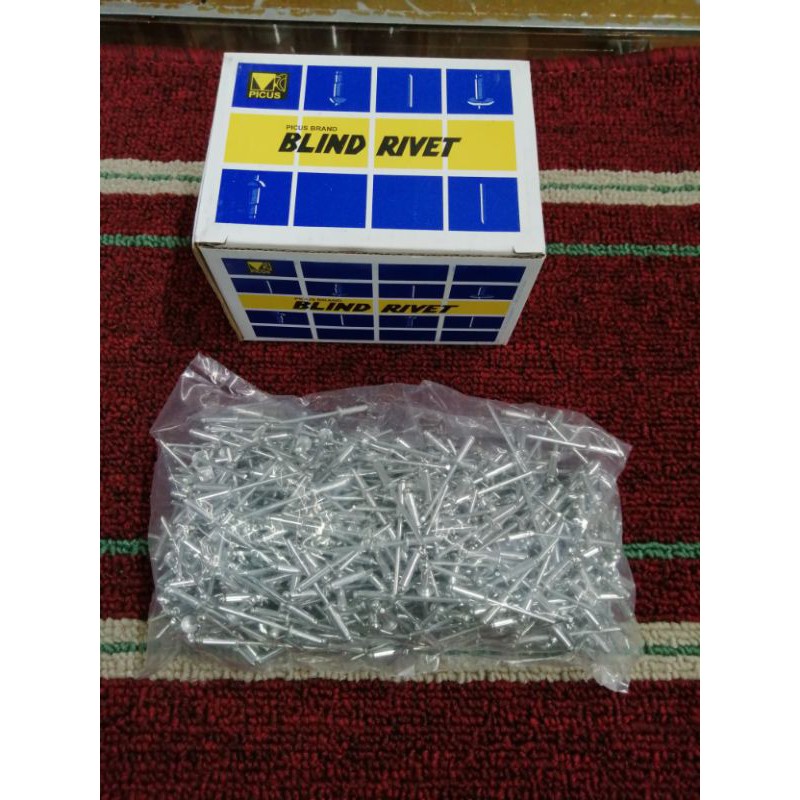 Picus Blind Rivets Per Box 1 8 X 1 2 5 32 X 1 2 3 16 X 1 2 1 8 X 3 4