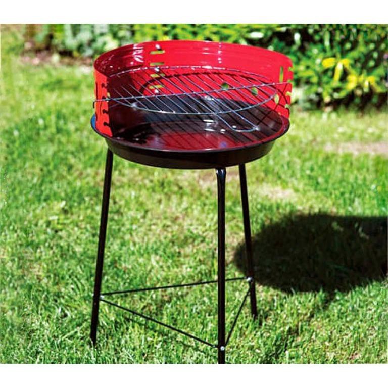 Keimav 36cm Round Charcoal Portable BBQ Grill Picnic Gathering Barbecue ...