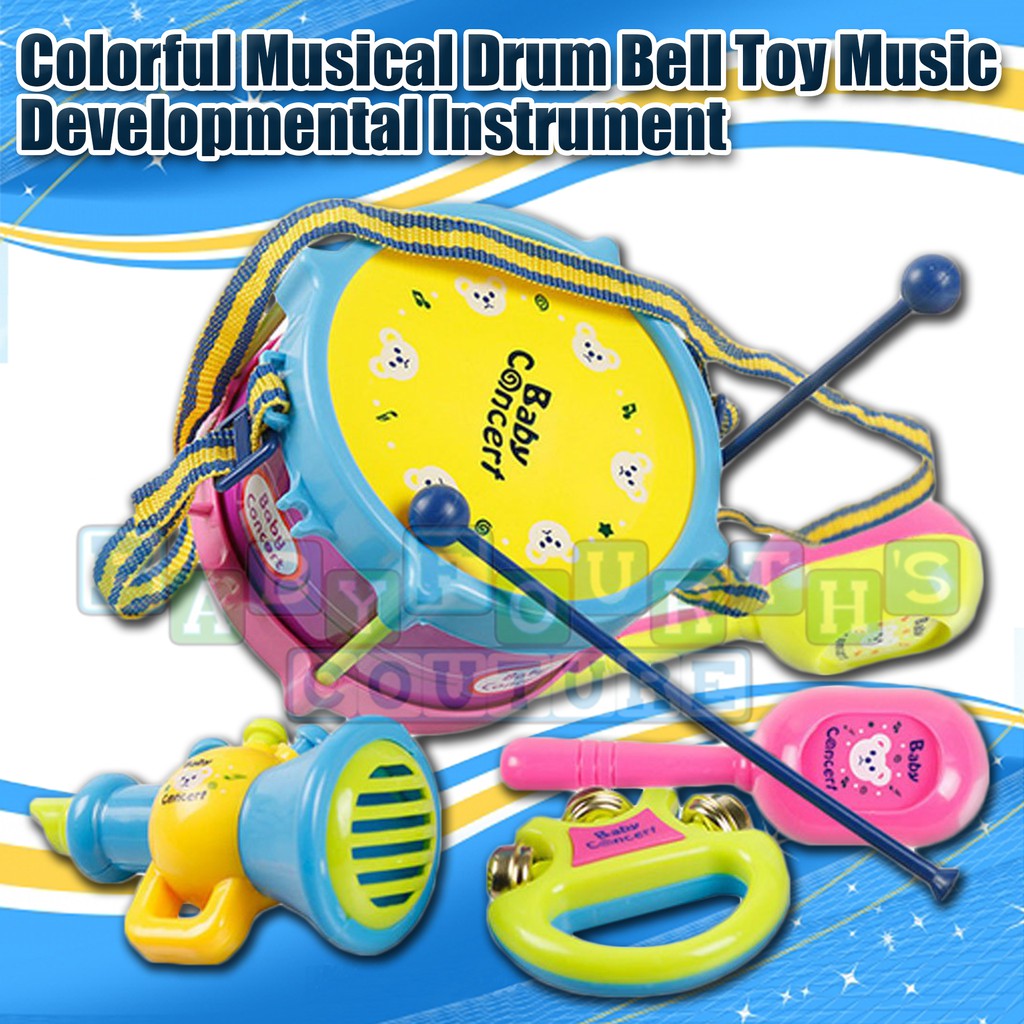 COD Baby Concert Kids Colorful Musical Drum Bell Toy Music ...