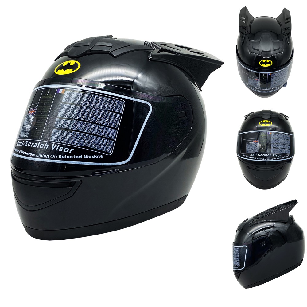 Full Face Helmet Motors Open Helmets Motor Motorcycle Batman | Shopee ...