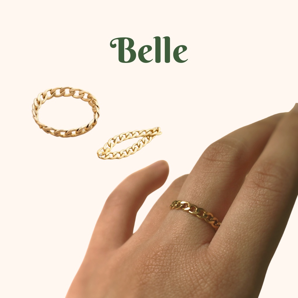 Cable Ring (gold plated stainless steel) | Shopee Philippines