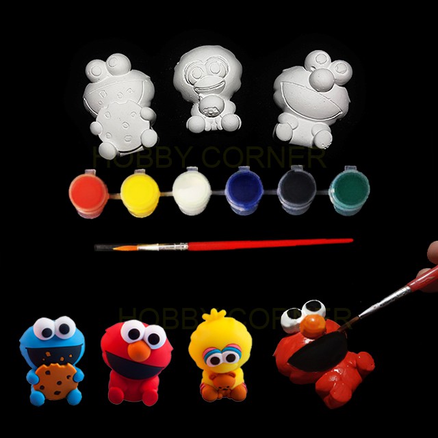 DIY Paint your own Sesame street Elmo cookie monster bigbird kid ...