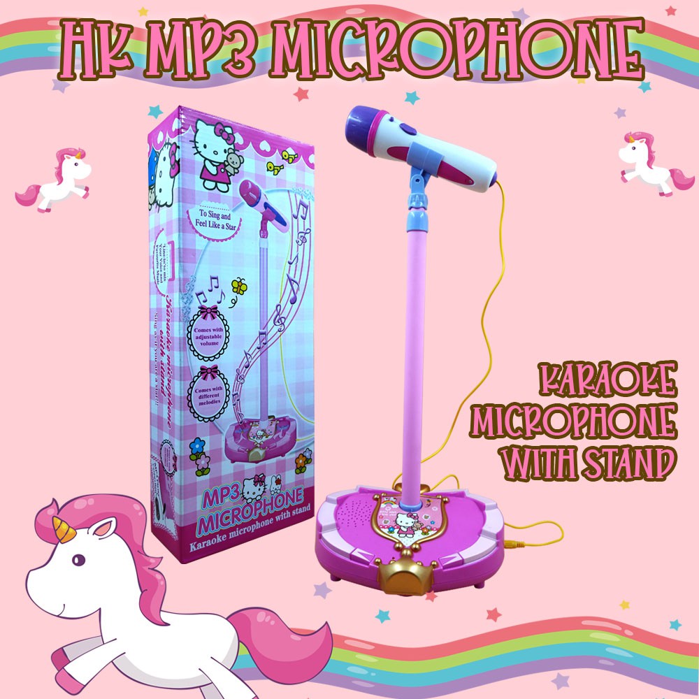 Hello Kitty Microphone with Adjustable Stand with Light & Sound Toys ...