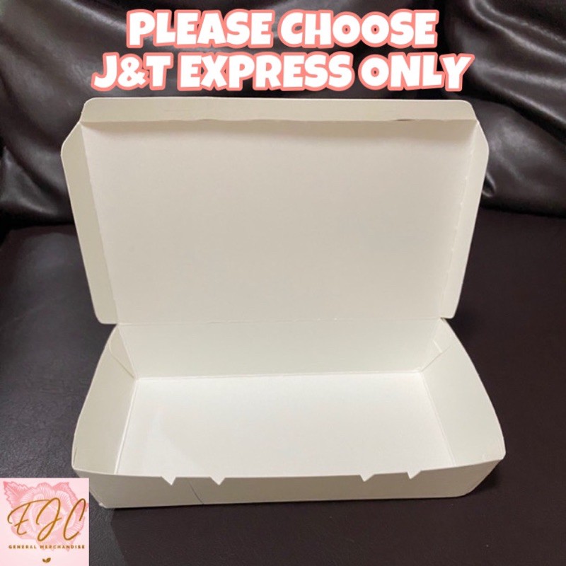 COD J&T EXPRESS 50pcs Spaghetti Paper Meal Box 3 1/2 x 6 1/4 x 1 1/4 ...