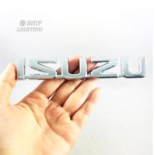 1 x ABS Chrome ISUZU Logo Letter Car Side Rear Trunk Emblem Sticker ...