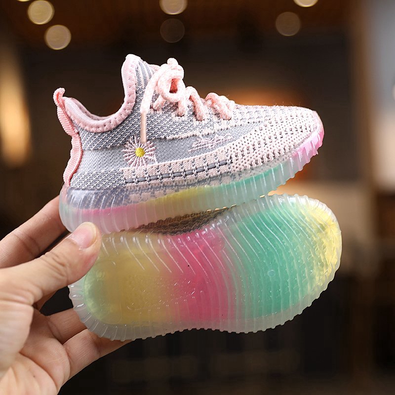 Rainbow Colors Boys & Girls Lace Up Soft Sole Fabric Breathable ...