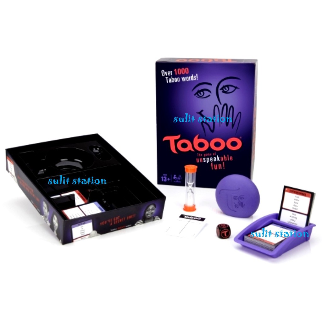 TABOO WORD GUESSING MYSTERY ACTING PHRASES WORDS CHARADES GAME BOARD ...