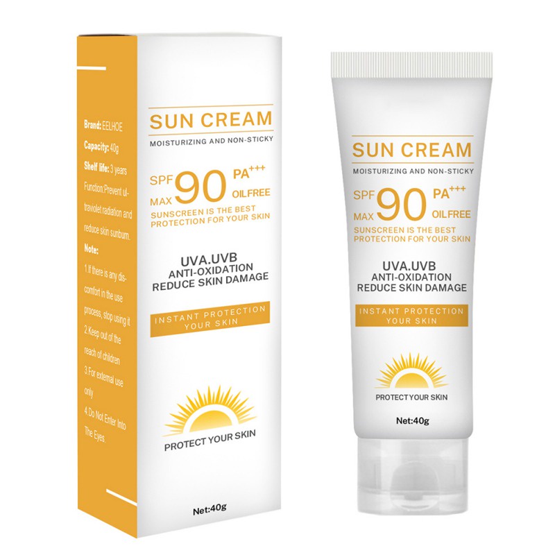 SPF90 PA+++ Face Sunscreen Anti-oxidation Reduce Skin Damage UV Protection Moisturizing Facial ...