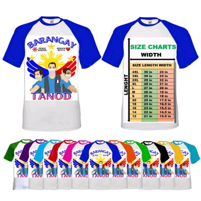 BARANGAY TANOD RAGLAN T-SHIRT SUBLIMATION PRINT | Shopee Philippines