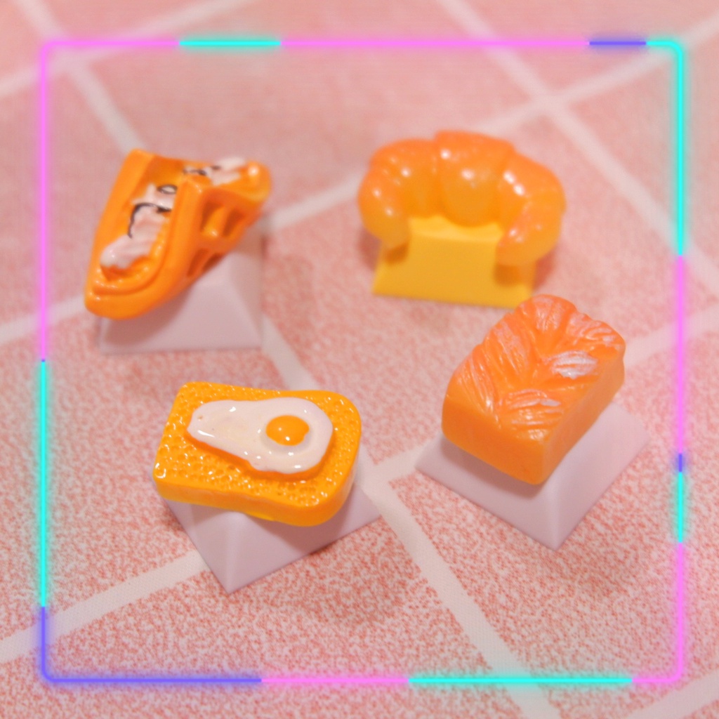 Freshly Baked Bread Artisan Kawaii Keycaps for Mechanical Keyboard ...