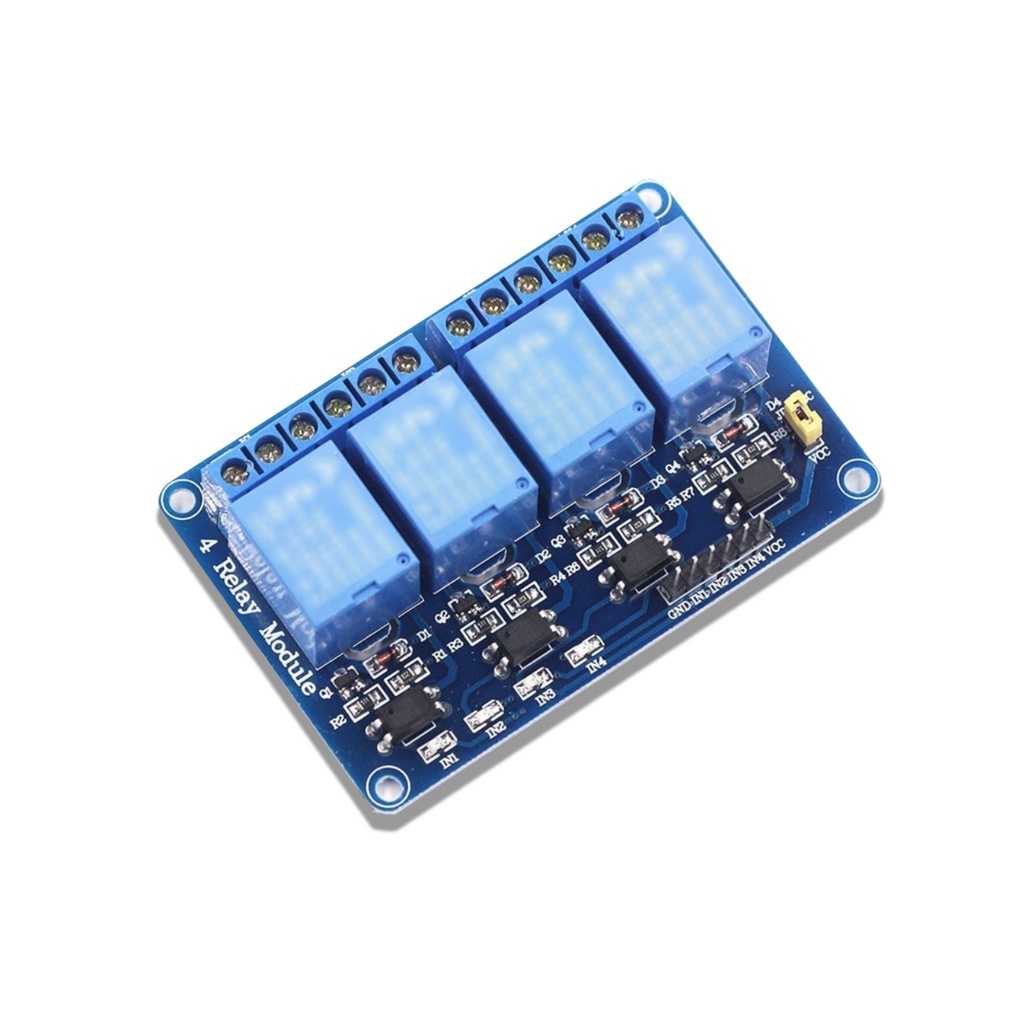 BoonTech 12VDC 4-Way 12VDC Relay Module with Optocoupler Isolation Low ...