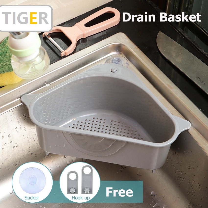 Kitchen Sink Strainer Drains Triangular Baskets Sink Filter Shelf ...