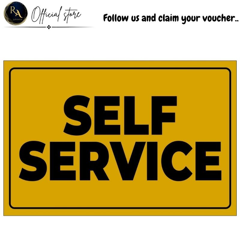 R.A SELF SERVICE PVC SIGNAGE. HIGH GLOSSY | HIGH QUALITY PRINT | Shopee ...