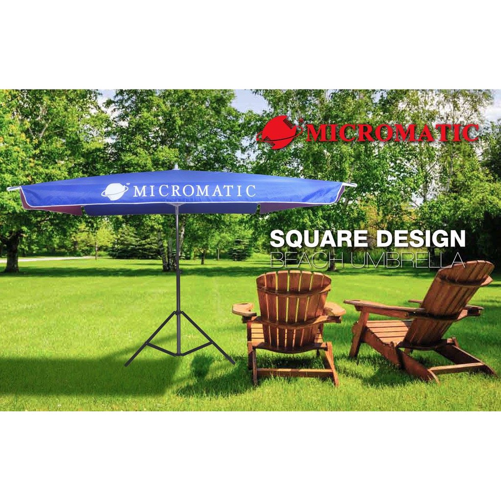 Micromatic Square Beach Umbrella 60" 70" 80" | Shopee Philippines