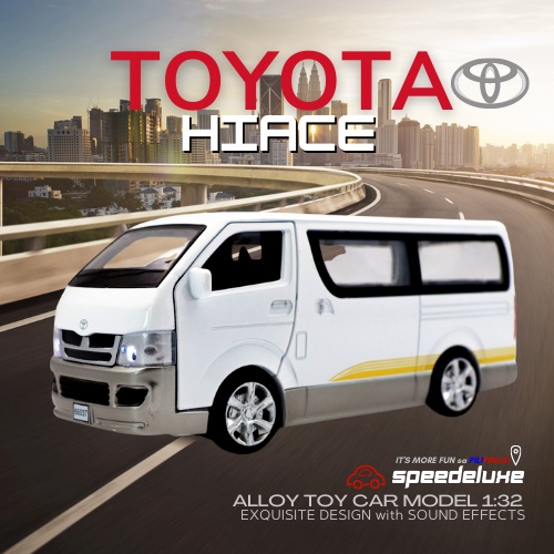 [SPEEDELUXE] mini TOYOTA HIACE toy car 1:32 Model Collection Diecast ...