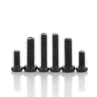 NINDEJIN M2 M2.5 M3 M4 55Pcs Cross Recessed Pan Head Screw Carbon Steel Black Phillips Machine ...