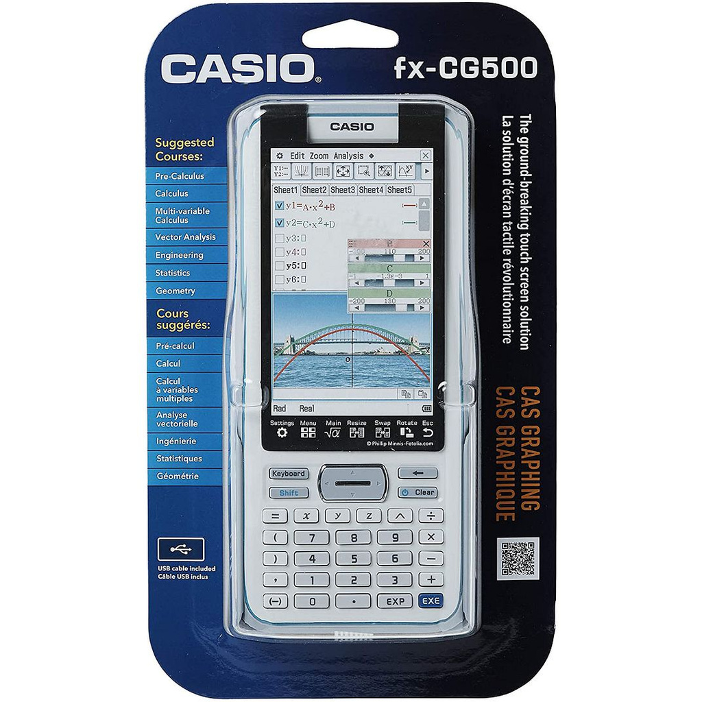 Casio fx-CG500 Color Graphing Calculator - 4.8inch Touchscreen with ...