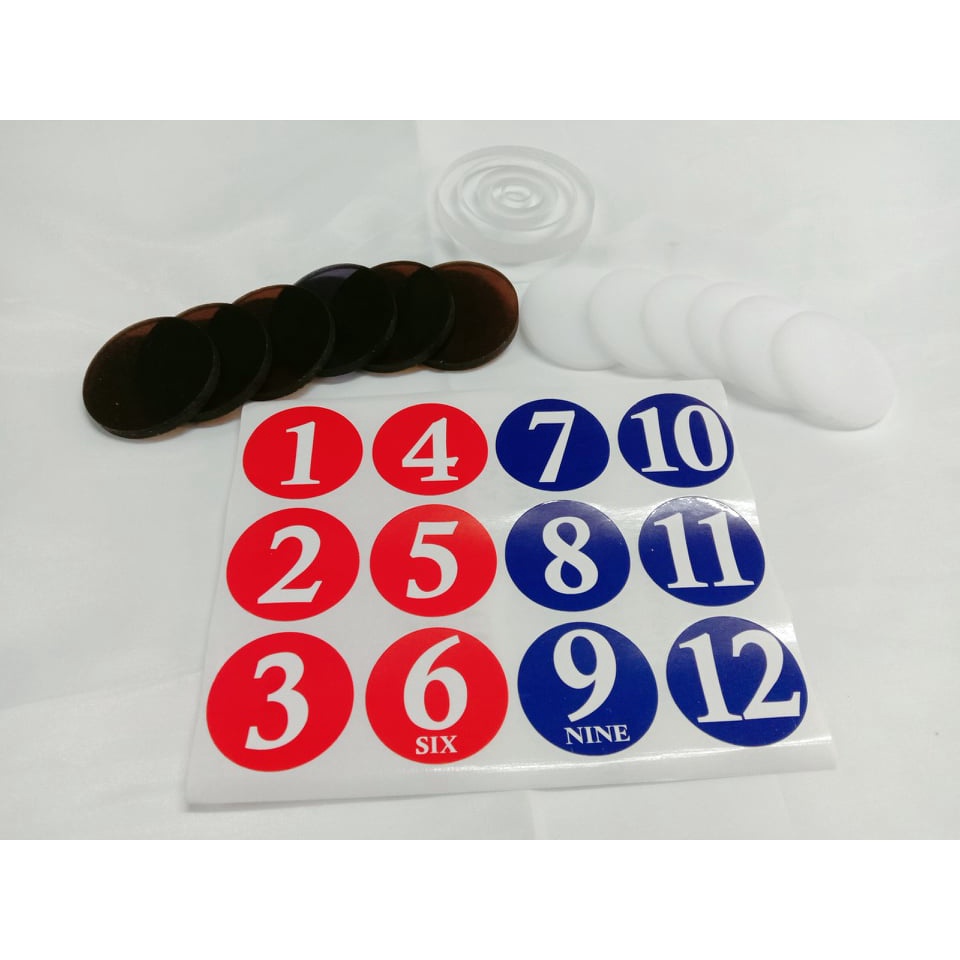 1 Set. FIBER PICHAS MAKAPAL w/ STICKER NUMBER FOR POOL TABLE/GAMIT SA ...