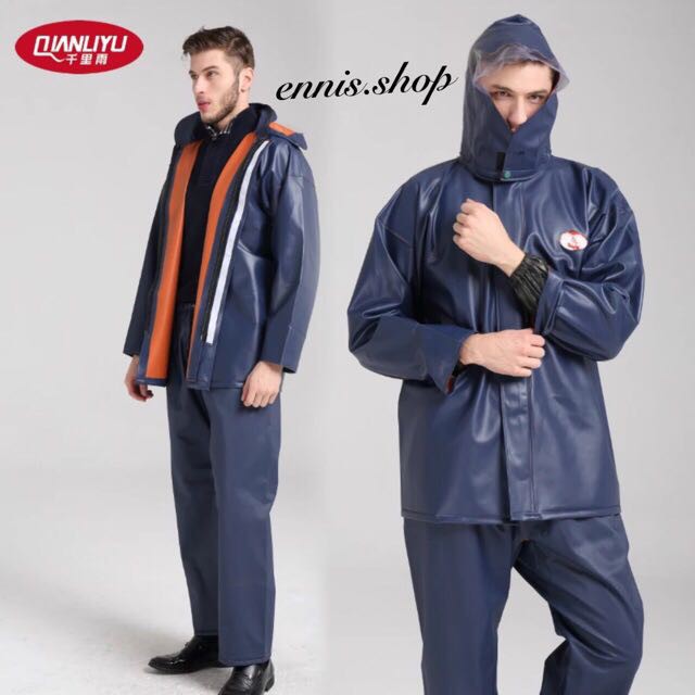 High Quality Raincoat Blue Kapote rubberized makapal kapote popular ...