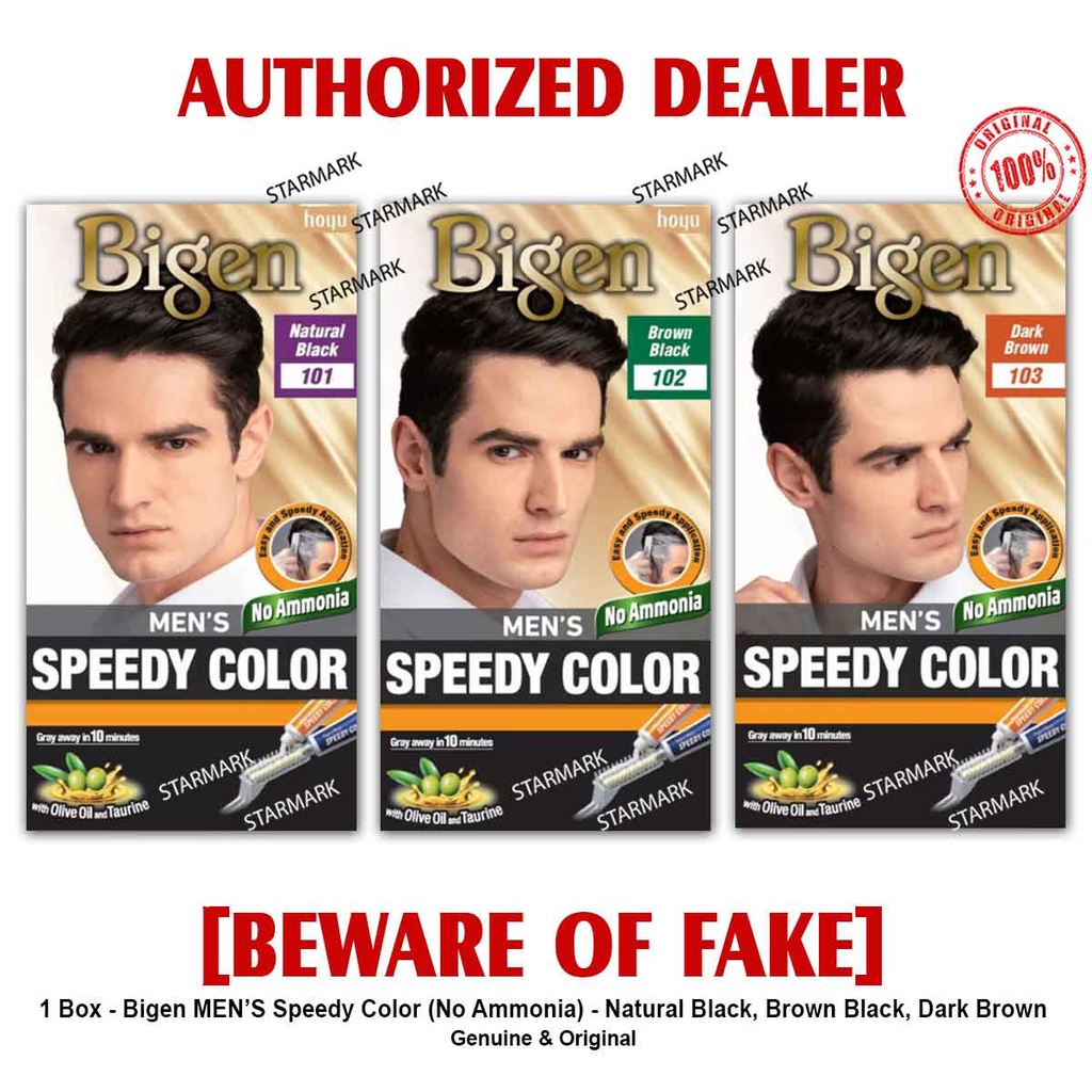 Bigen MEN'S Speedy Hair Color ALL COLORS No Ammonia Bigen Speedy for ...
