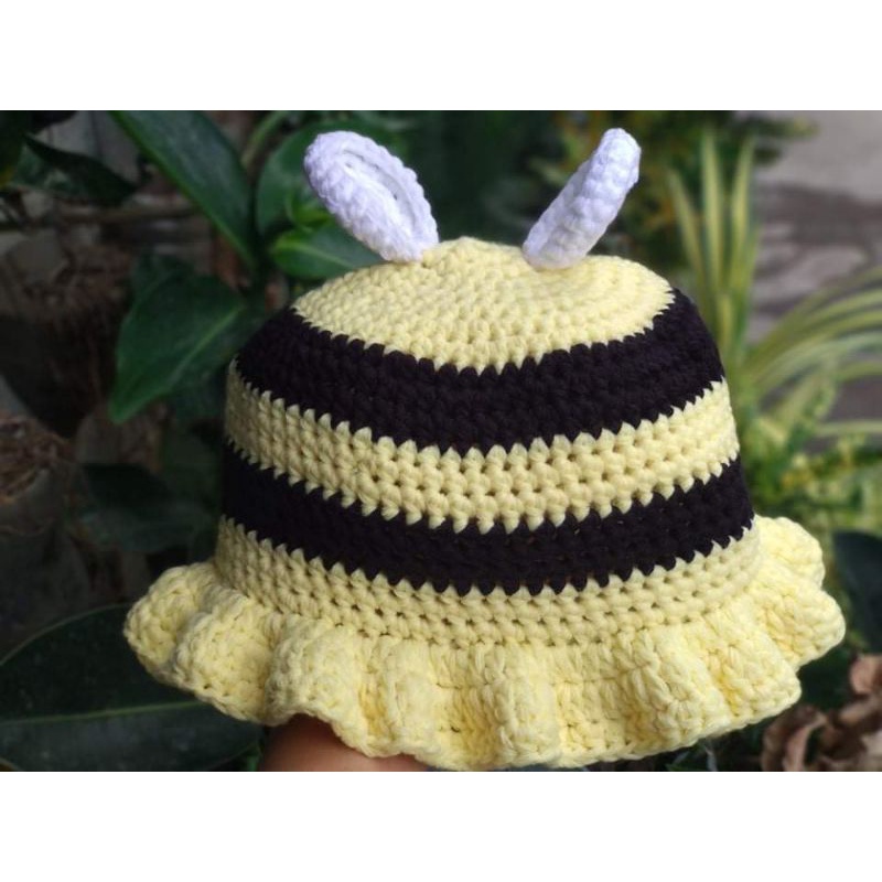 Bee Bucket Hat (Crochet) | Helloops | Shopee Philippines