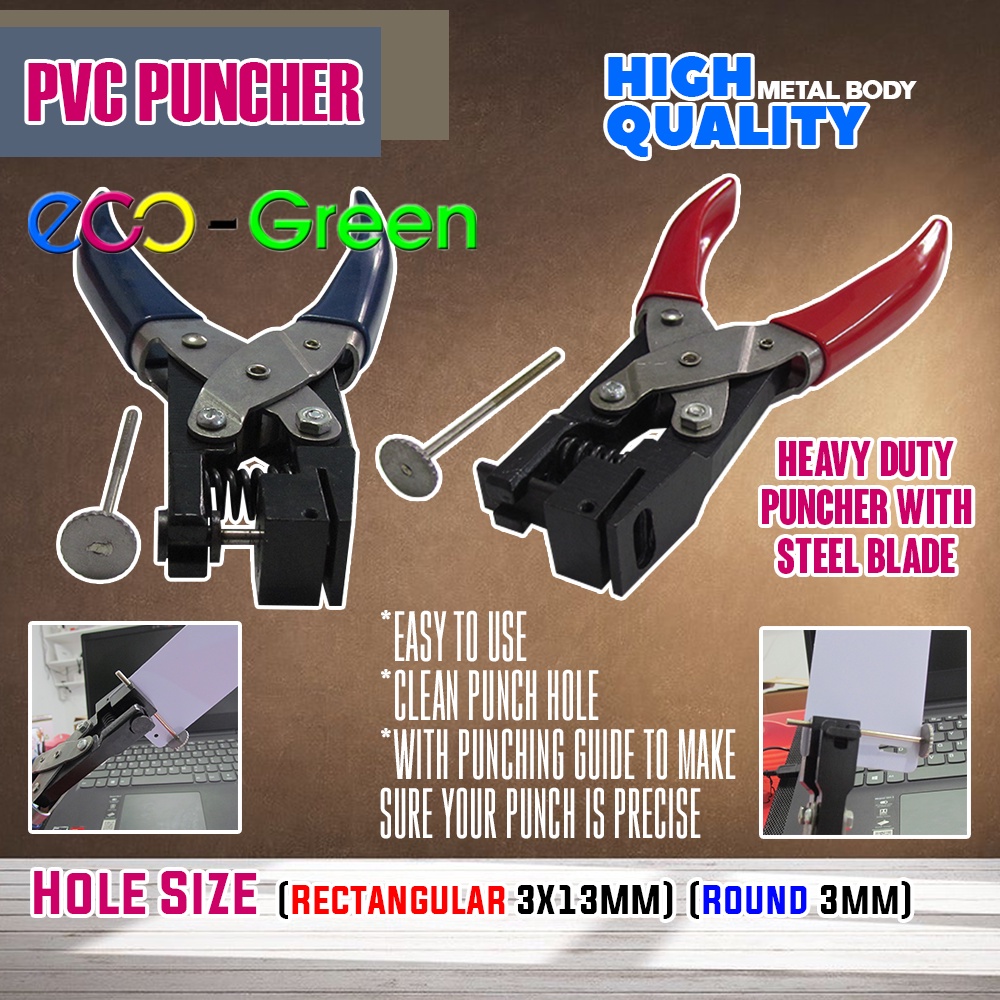 Manual Oblong / Circular Hole pvc puncher Credentials Hole-Making ...