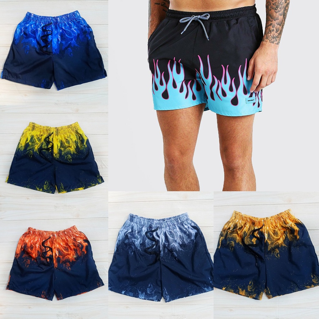 NEW ITEM SOLID FLAMES TASLAN SHORTS - UNISEX - GOOD QUALITY - 2 SIDE ... NEW ITEM SOLID FLAMES TASLAN SHORTS - UNISEX - GOOD QUALITY - 2 SIDE ...