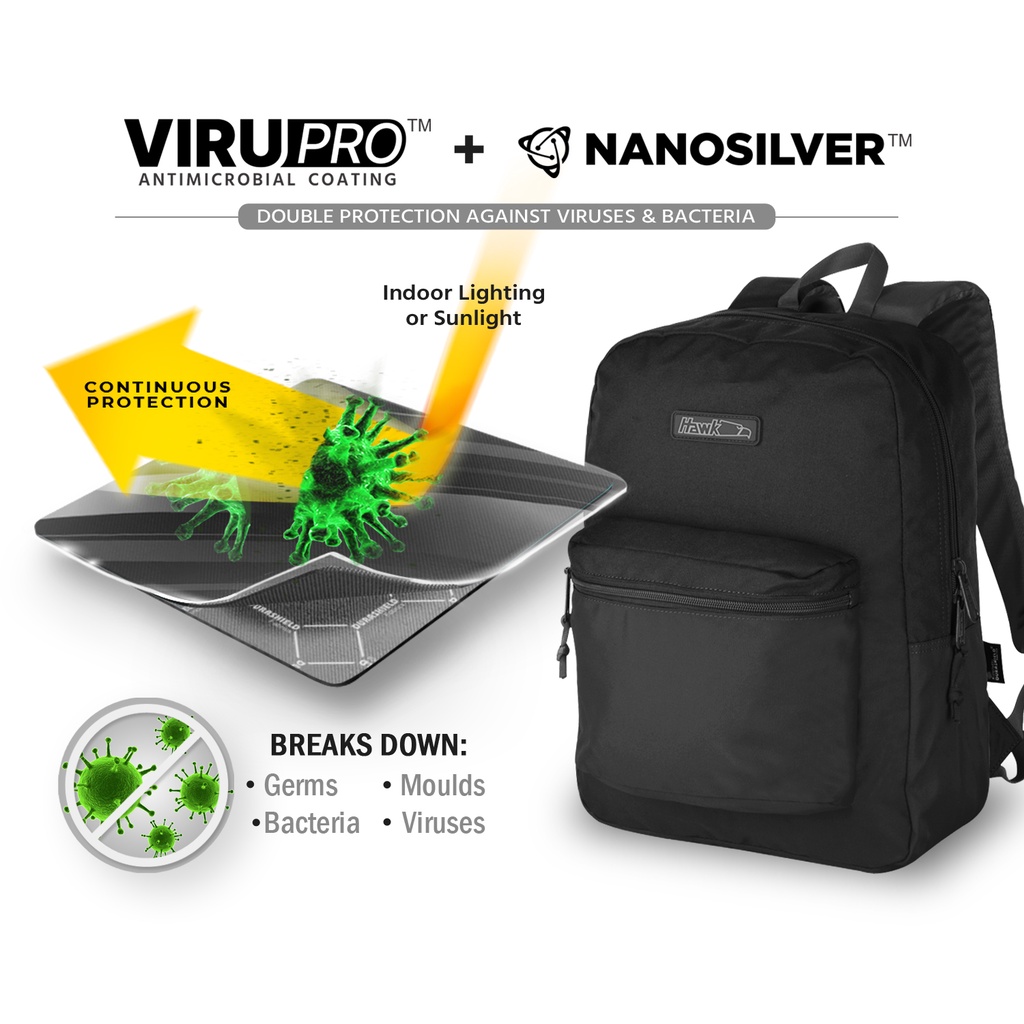 Hawk 5449 Backpack with VIRUPRO Anti-Microbial protection | Shopee ...