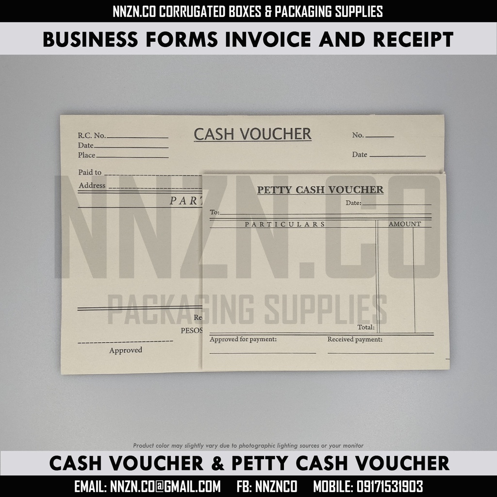 NNZN Business Forms Petty Cash Voucher & Petty Cash Voucher Slip - Per ...