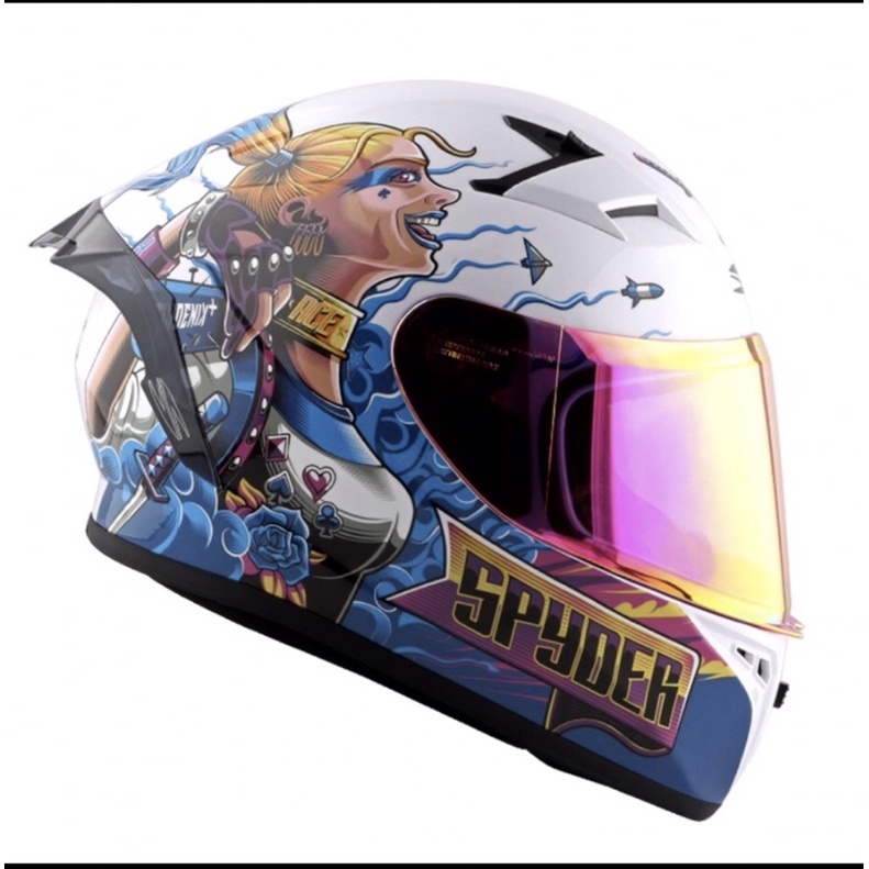 Spyder Full-Face Helmet Phoenix+ G Neo Series Ace (Harley)- Free extra ...