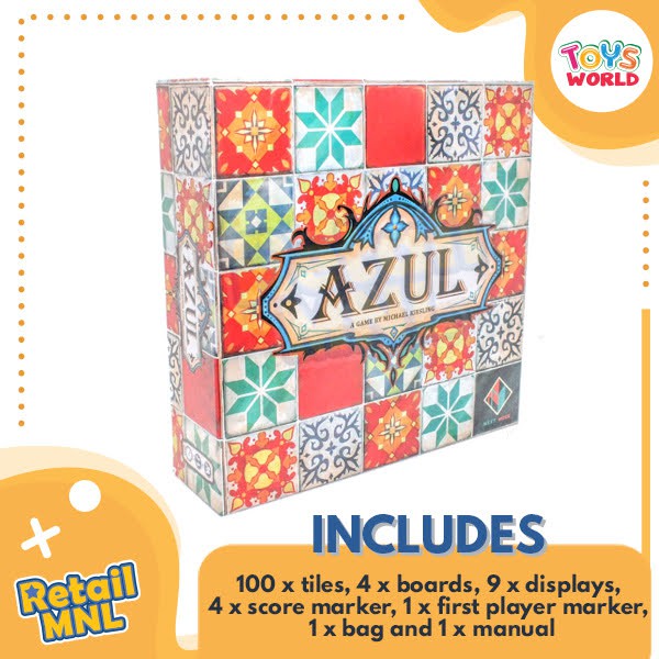 Retailmnl Azul Board Game Strategic Party Game with Free Tile Bag ...