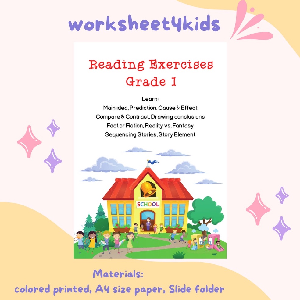 70, PAGEs READING EXERCISES GRADE 1 WORKSHEET WORKBOOK | Shopee Philippines