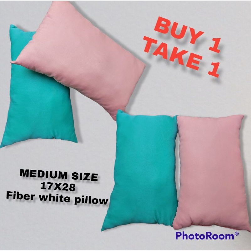 B1T1 MEDIUM SIZE 17X27 FIBER WHITE PILLOW (UNAN) | Shopee Philippines