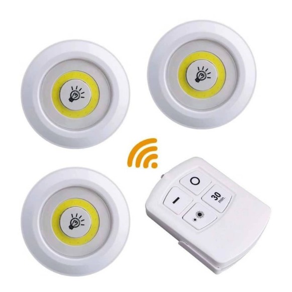 3 LED Light with remote control set of 3 emergency light | Shopee ...
