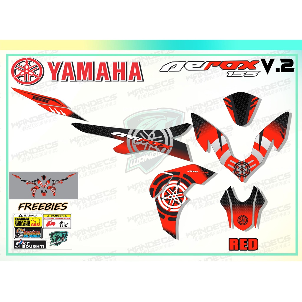 Aerox 155 v2 Decals - Wandecs Yamaha Decal | Shopee Philippines