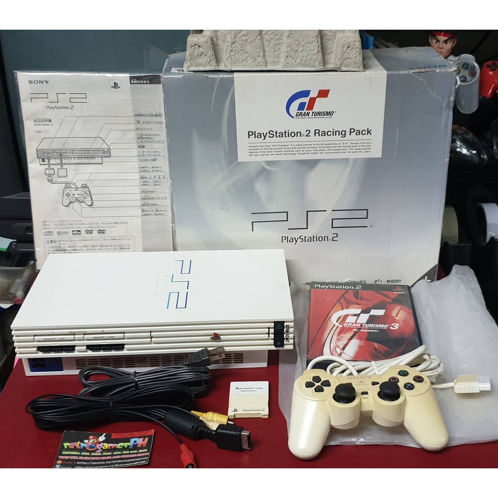 Sony PlayStation 2 Racing Pack Ceramic White SCPH-55000GT Console with ...