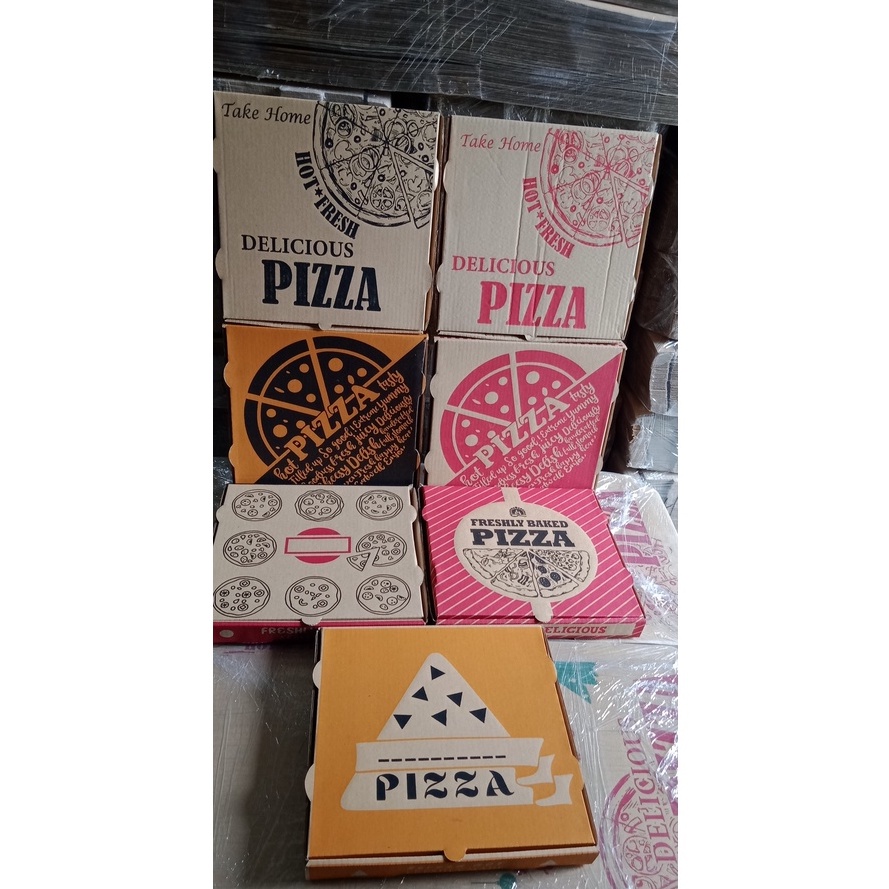 (50pcs)14"X14"X1.5" Pizza Box Corrugated generic logo / pizza box ...