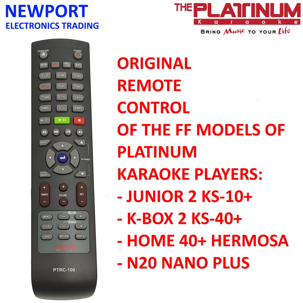 Platinum PTRC-100 Remote Control Compatible with Platinum Junior 2 KS ...