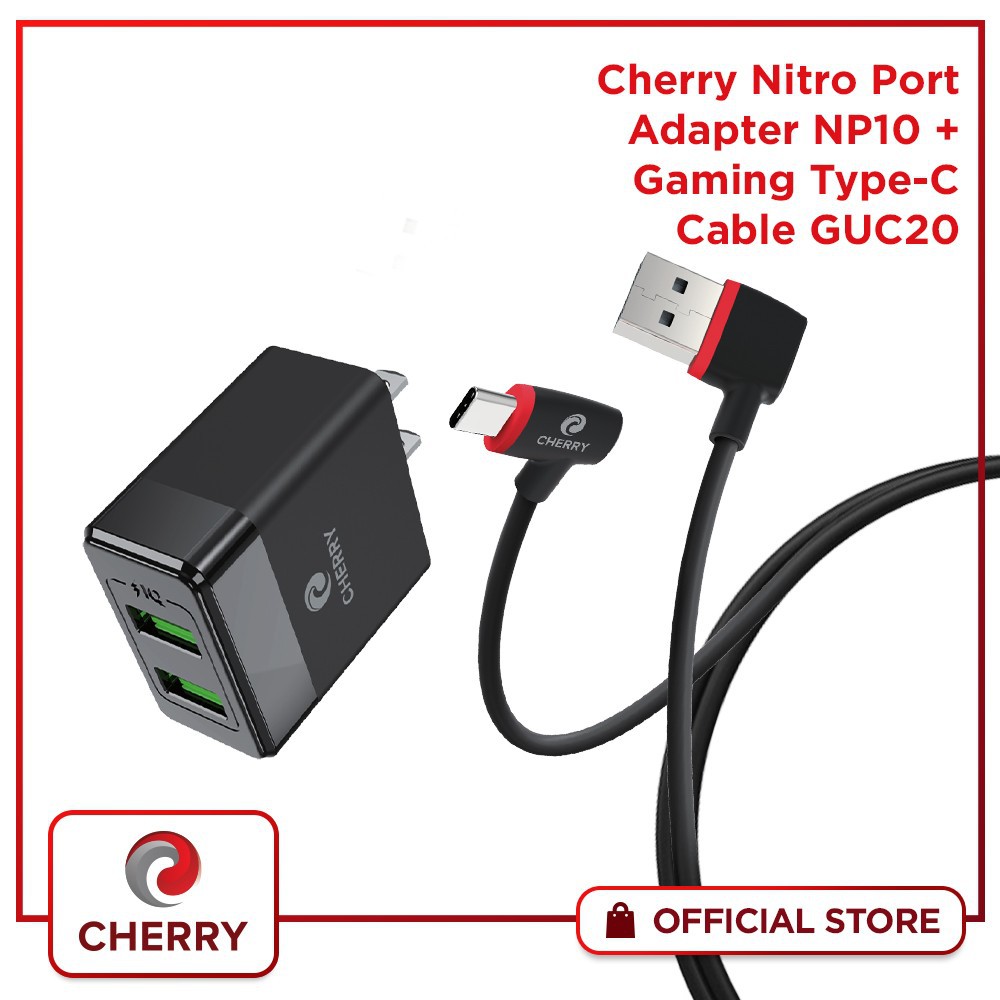 Cherry Nitro Port Adapter NP10 + Gaming Type C Cable GUC20 | Shopee ...