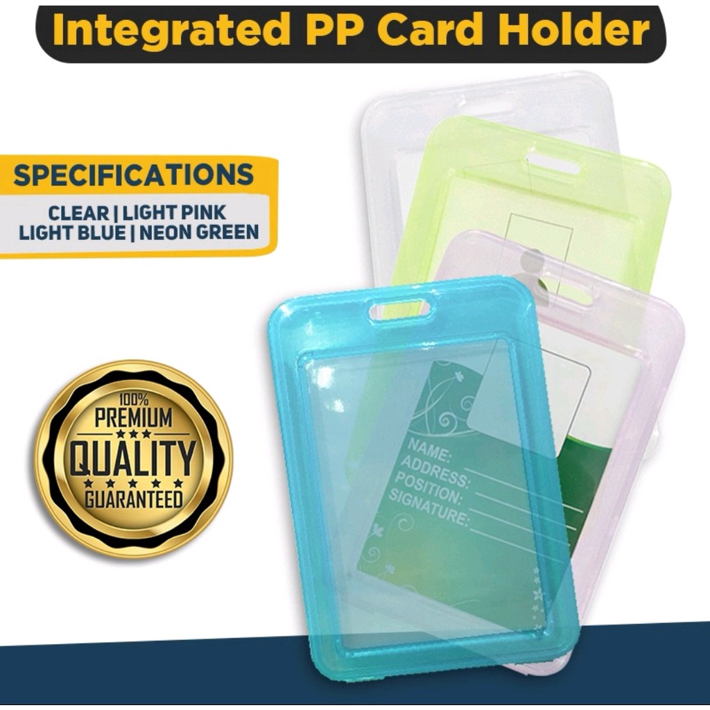 (25 pcs) Vertical Colored Transparent ID Holder / ID Case / ID ...