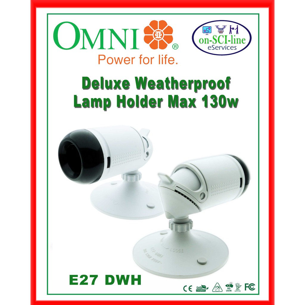 Omni Deluxe Weather Proof Lampholder E27 DWH presyo ₱280